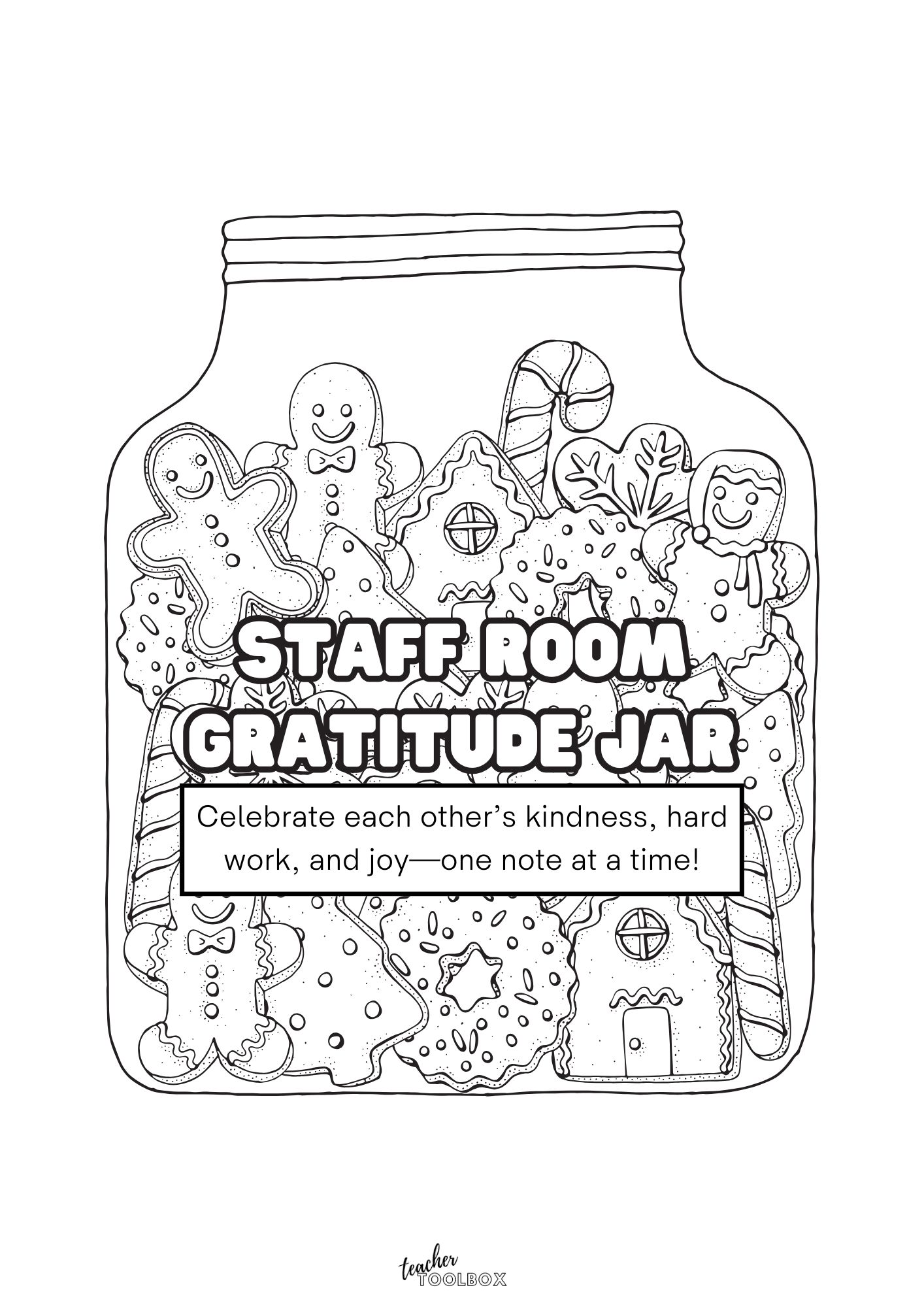 Festive Freebies: Staff Room Gratitude Jar - Teacher Toolbox